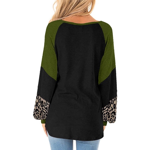 Tops | Leopard Tunic Comfy Round Neck T Shirt Top | Poshmark